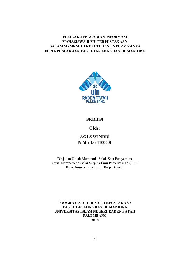 (PDF) Perilaku Pencarian Informasi Mahasiswa Ilmu Perpustakaan Dalam ...