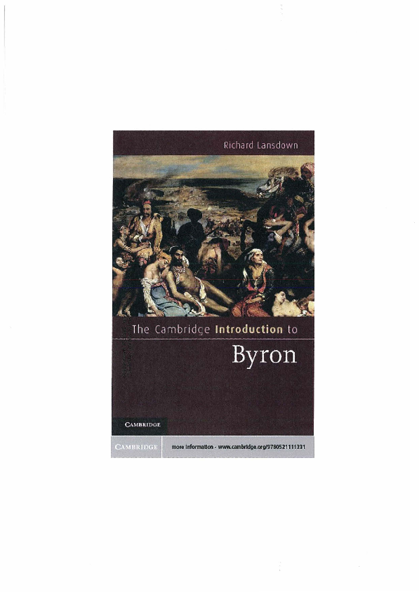 (PDF) The Cambridge Introduction to Byron