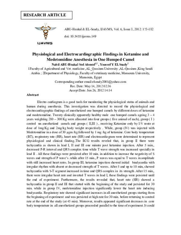 (PDF) Physiological and electrocardiographic findings in ketamine and ...