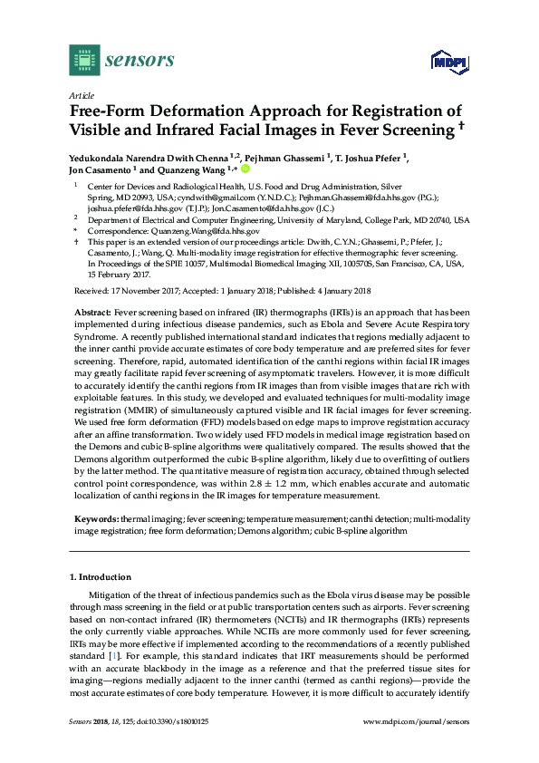 (PDF) Free-Form Deformation Approach for Registration of Visible and ...