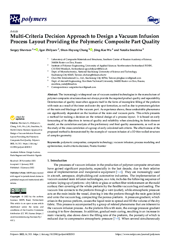 (PDF) Multi-Criteria Decision Approach to Design a Vacuum Infusion ...