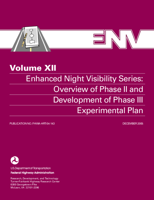 (PDF) Enhanced Night Visibility Series, Volume XII: Overview of Phase ...