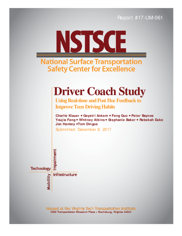 (PDF) Driver Coach Study: Using Real-time and Post Hoc Feedback to ...