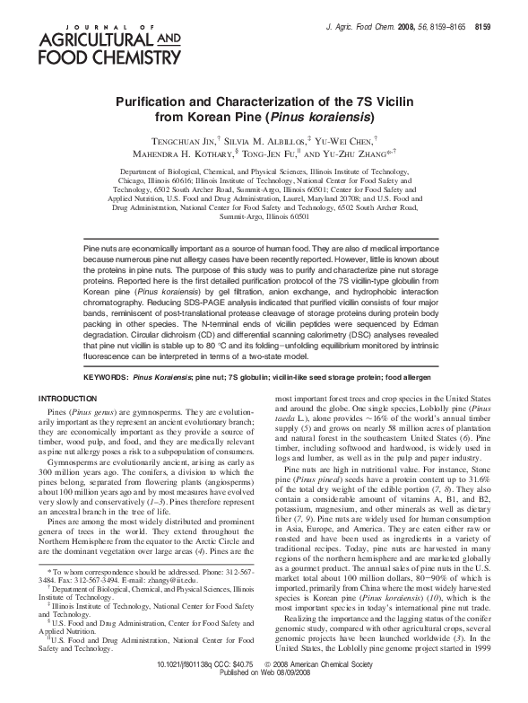 (PDF) Purification and Characterization of the 7S Vicilin from Korean ...