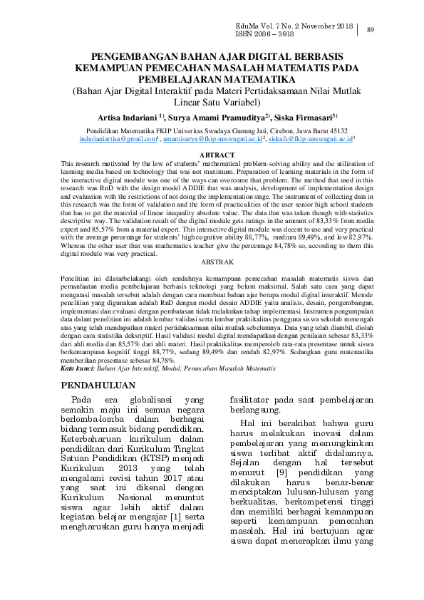 (PDF) PENGEMBANGAN BAHAN AJAR DIGITAL BERBASIS KEMAMPUAN PEMECAHAN MASALAH MATEMATIS PADA ...