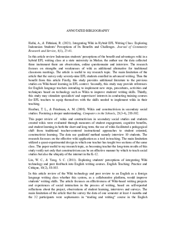 (DOC) ANNOTATED BIBLIOGRAPHY