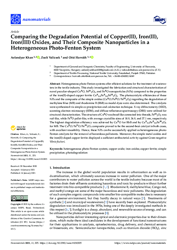(PDF) Comparing the Degradation Potential of Copper(II), Iron(II), Iron ...