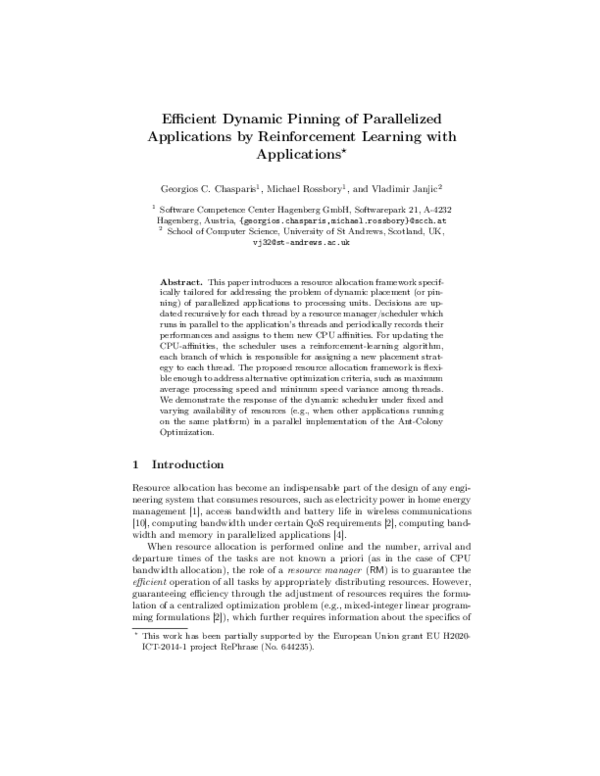 (PDF) Efficient Dynamic Pinning of Parallelized Applications by ... (PDF) Efficient Dynamic Pinning of Parallelized Applications by ...