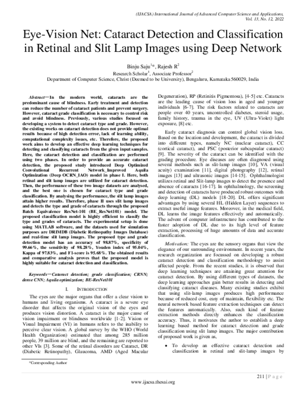 (PDF) Eye-Vision Net: Cataract Detection and Classification in Retinal and Slit Lamp Images ...