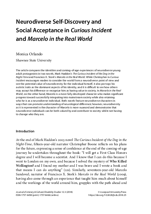 (PDF) Neurodiverse Self-Discovery and Social Acceptance in Curious ...