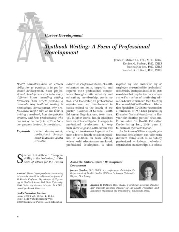 (PDF) Textbook Writing: A Form of Professional Development