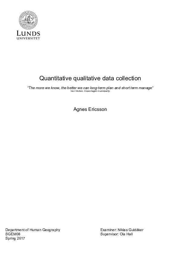 (PDF) Quantitative qualitative data collection