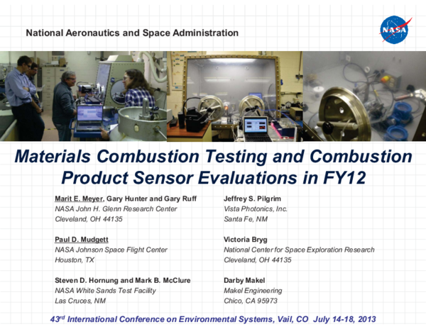(PDF) Materials Combustion Testing and Combustion Product Sensor ...