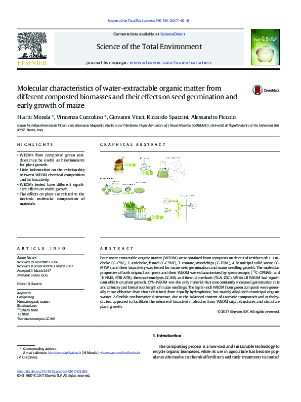 (PDF) Molecular characteristics of water-extractable organic matter ...