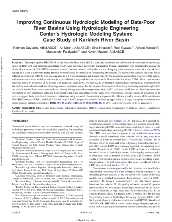 (PDF) Improving Continuous Hydrologic Modeling of Data-Poor River ...