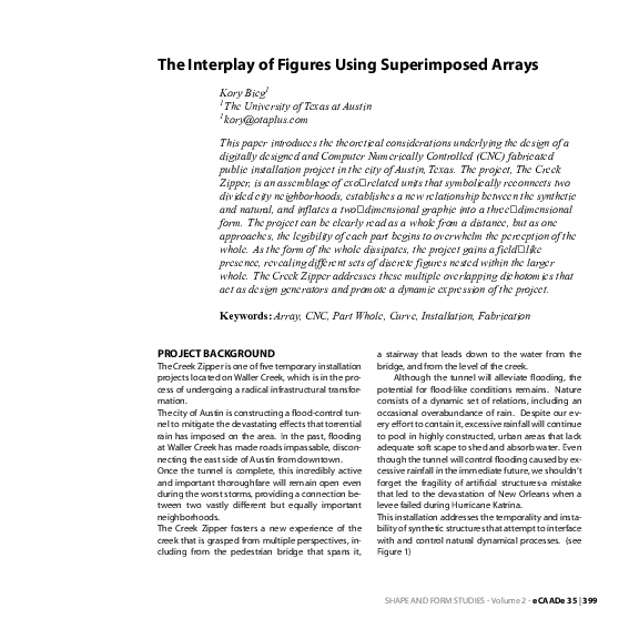 (PDF) The Interplay of Figures Using Superimposed Arrays