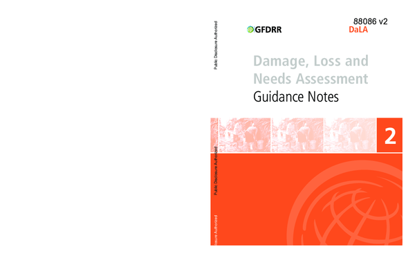 (PDF) Damage, Loss, and Needs Assessment Guidance Notes : Volume 3 ...