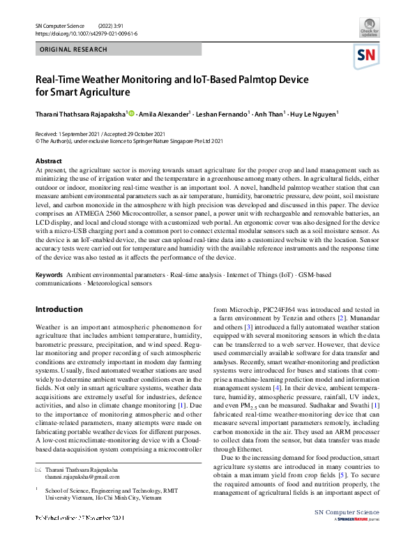 (PDF) Real-Time Weather Monitoring and IoT-Based Palmtop Device for ...