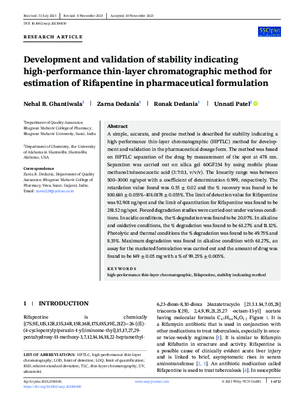 (PDF) Development and validation of stability indicating high ...