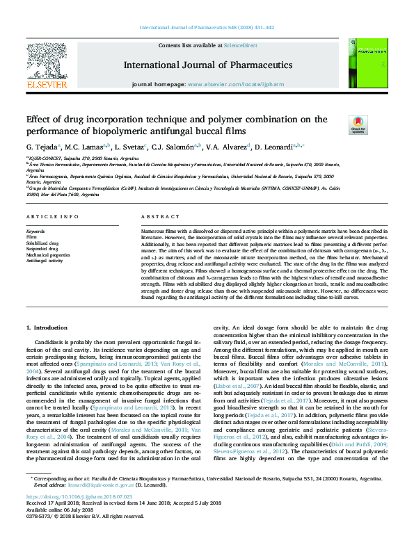 (PDF) Effect of drug incorporation technique and polymer combination on ...