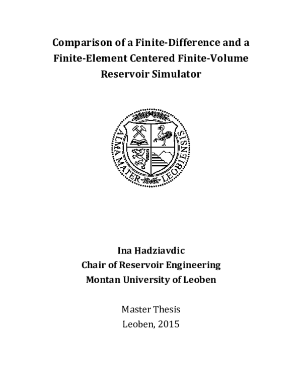 (PDF) Comparison of a Finite-Difference and a Finite-Element Centered ...
