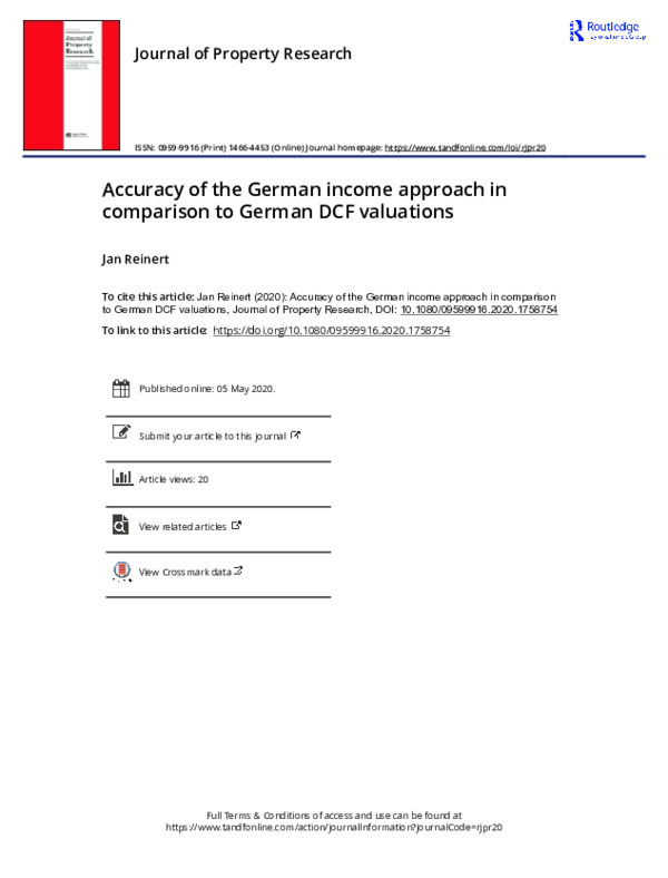 (PDF) Accuracy of the German income approach in comparison to German ...