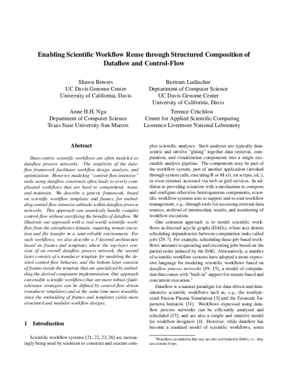 (PDF) Enabling ScientificWorkflow Reuse through Structured Composition ...