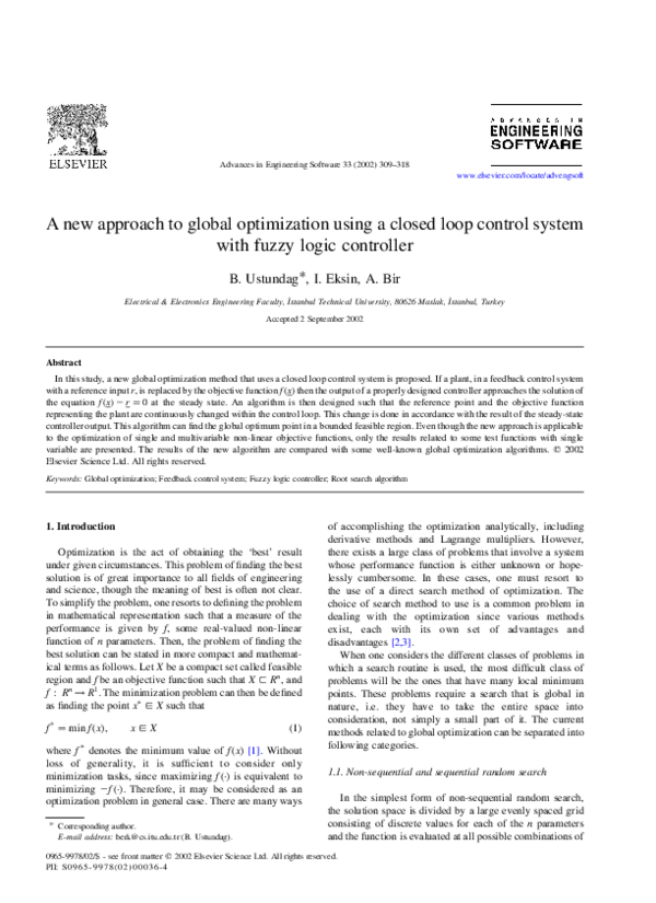(PDF) A new approach to global optimization using a closed loop control system with fuzzy logic ...
