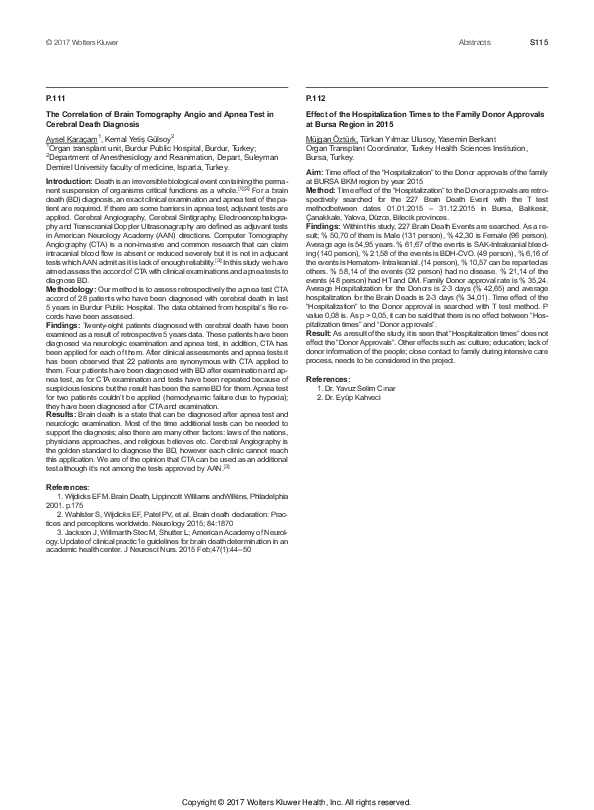 (PDF) The Correlation of Brain Tomography Angio and Apnea Test in ...