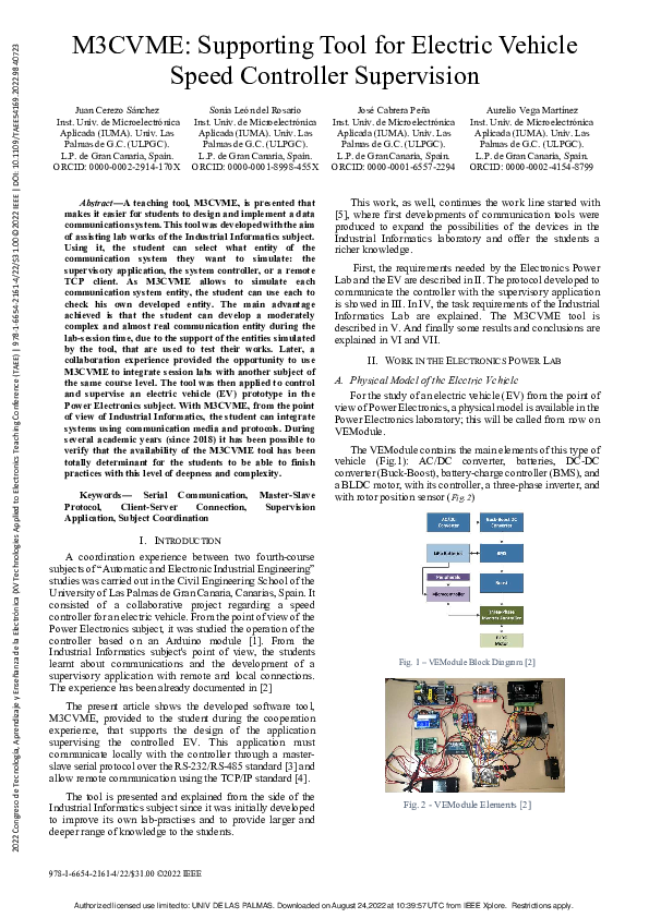 (PDF) M3CVME: Supporting Tool for Electric Vehicle Speed Controller ...