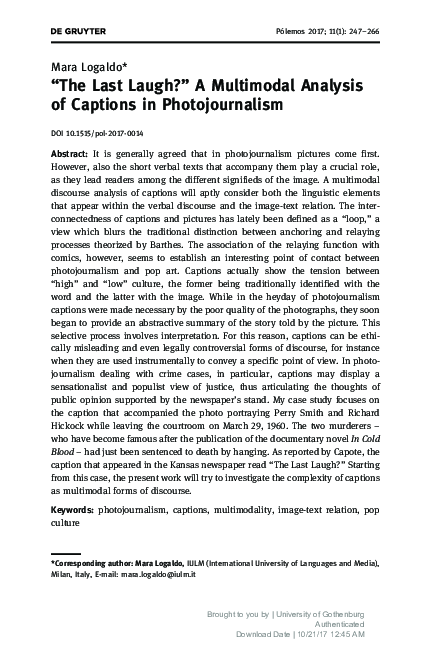 (PDF) “The Last Laugh?” A Multimodal Analysis of Captions in ...