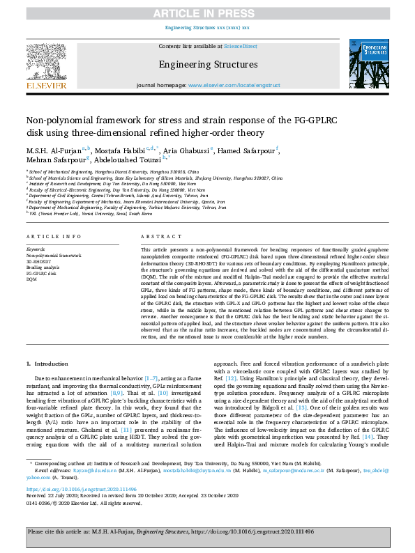 (PDF) Non-polynomial framework for stress and strain response of the FG ...