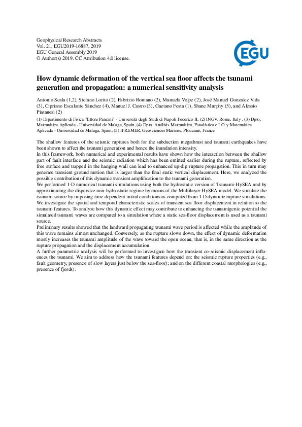 (PDF) Tsunami Generation: Effects of Sea Floor Deformation
