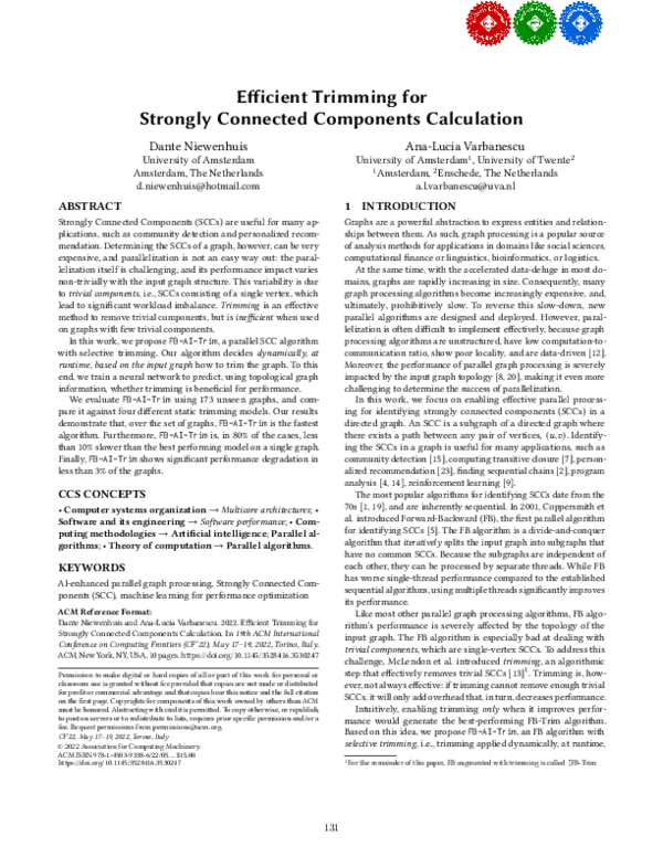 (PDF) Efficient trimming for strongly connected components calculation