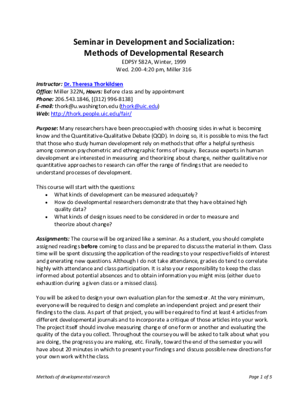 (PDF) Methods of Developmental Research