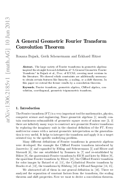 Pdf A General Geometric Fourier Transform Convolution Theorem