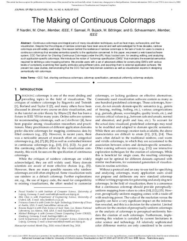 (PDF) The Making of Continuous Colormaps