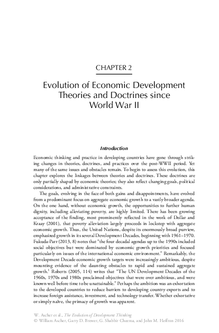 (PDF) Evolution of Economic Development Theories and Doctrines since ...