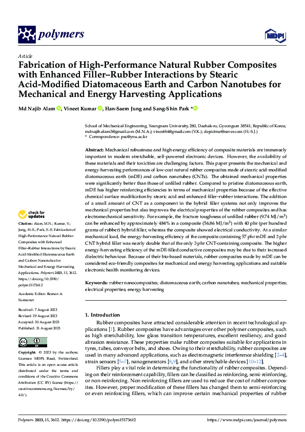 (PDF) Fabrication of High-Performance Natural Rubber Composites with ...