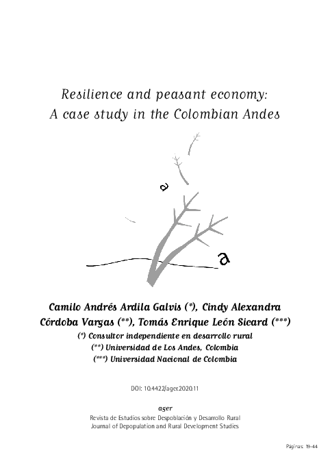 (PDF) Resilience and peasant economy: A case study in the Colombian Andes