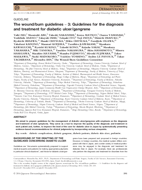 (PDF) The wound/burn guidelines - 3: Guidelines for the diagnosis and ...