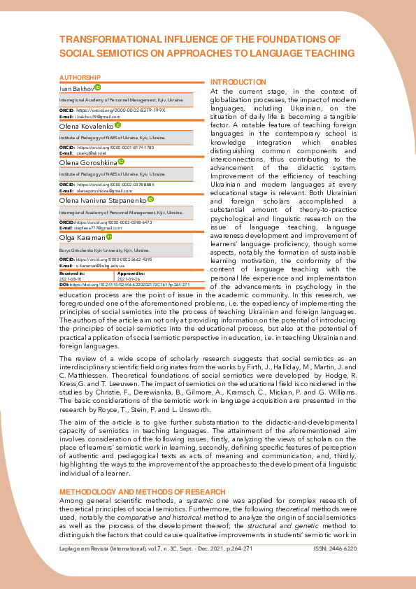 (PDF) Transformational influence of the foundations of social semiotics ...