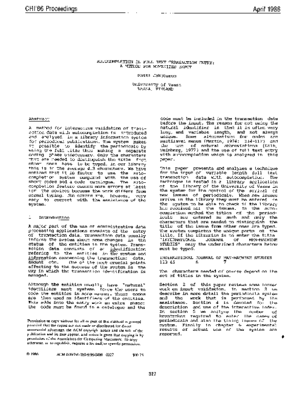 (PDF) Autocompletion in full text transaction entry: a method for humanized input