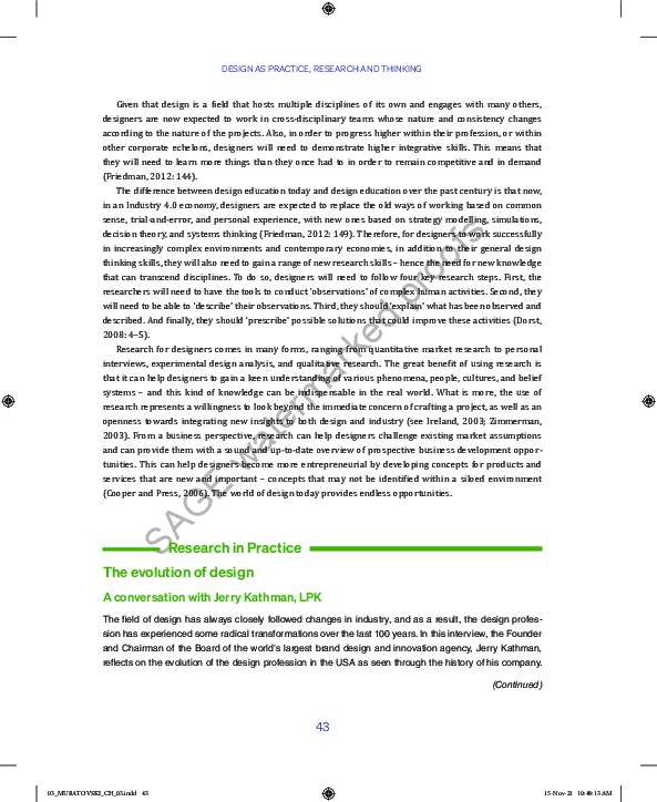 (PDF) The evolution of design: A conversation with Jerry Kathman, LPK