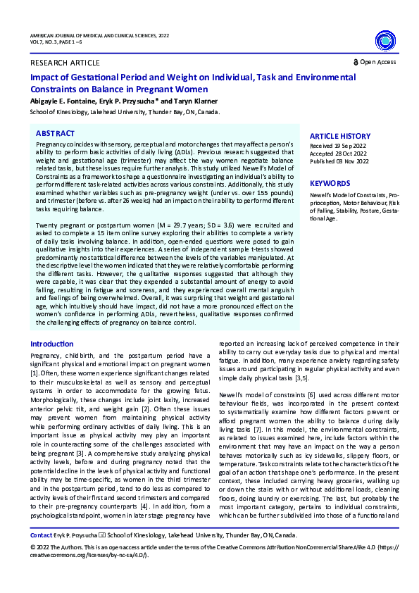 (PDF) Impact of Gestational Period and Weight on Individual, Task and ...