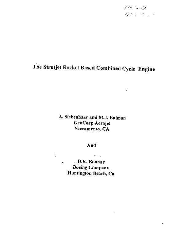 (PDF) Strutjet Rocket-Based Combined-Cycle Engine
