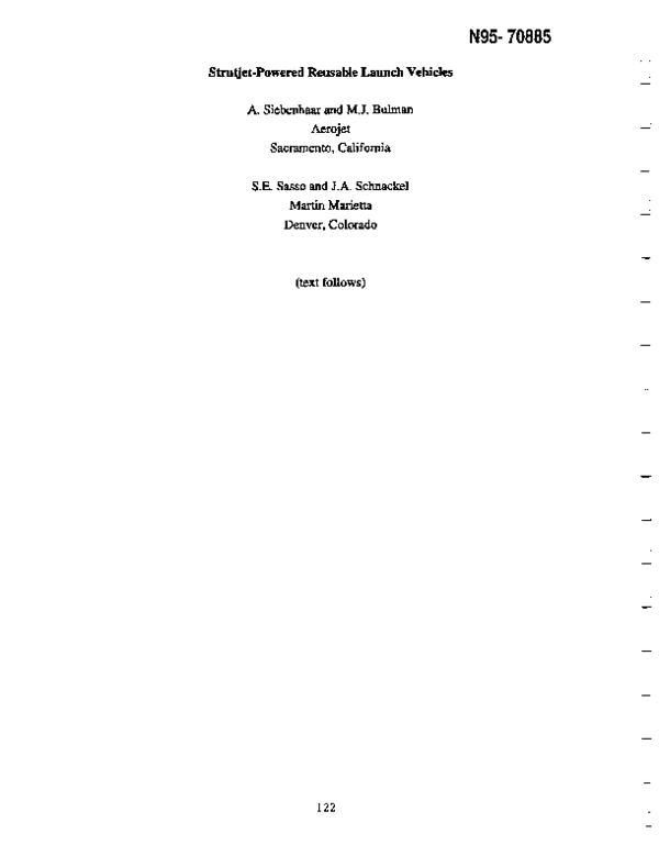 (PDF) Strutjet-powered reusable launch vehicles