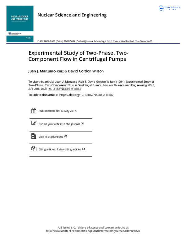 (PDF) Experimental Study of Two-Phase, Two-Component Flow in ...