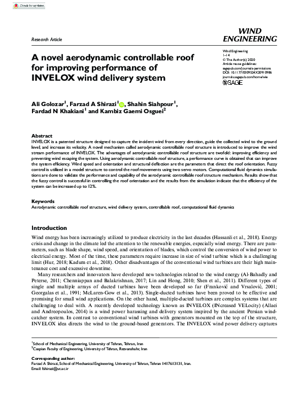 (PDF) A novel aerodynamic controllable roof for improving performance ...