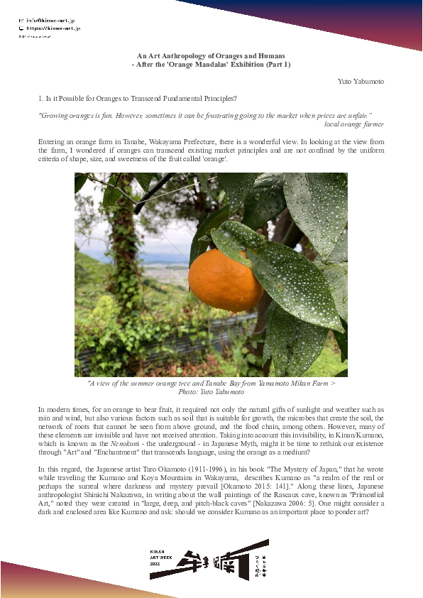 (PDF) An Art Anthropology of Oranges and Humans After the 'Orange ...